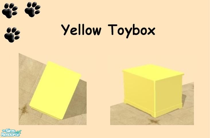 The Sims Resource | Yellow Crayola Nursery - Yellow Toy Box