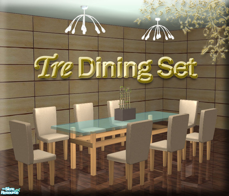 The Sims Resource - Tre Dining Set