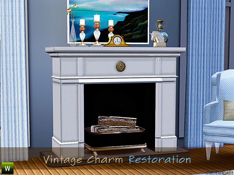 The Sims Resource | Vintage Charm Restoration Fireplace