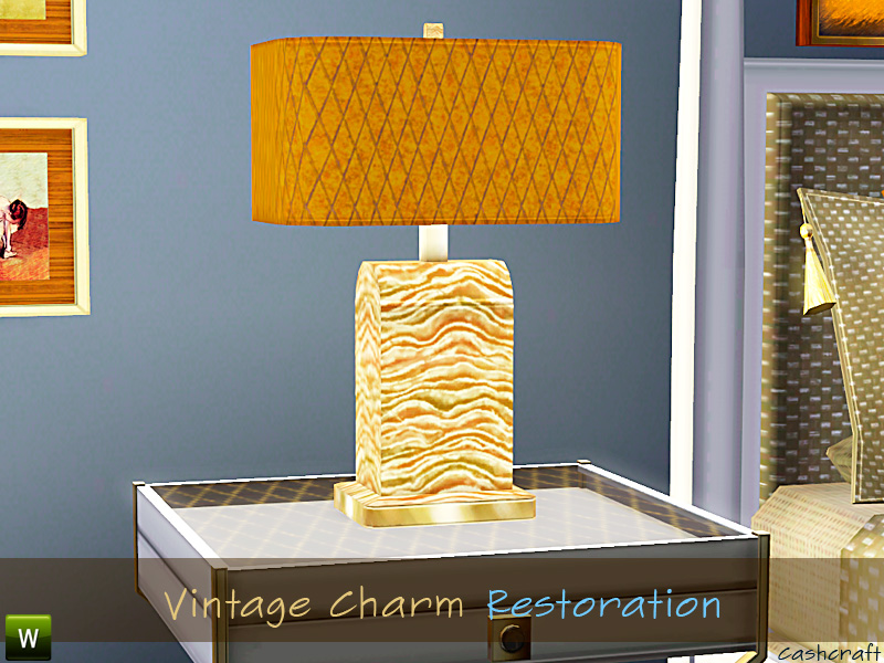 The Sims Resource | Vintage Charm Restoration Tablelamp