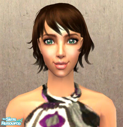The Sims Resource - Heather Hair Set - Brown