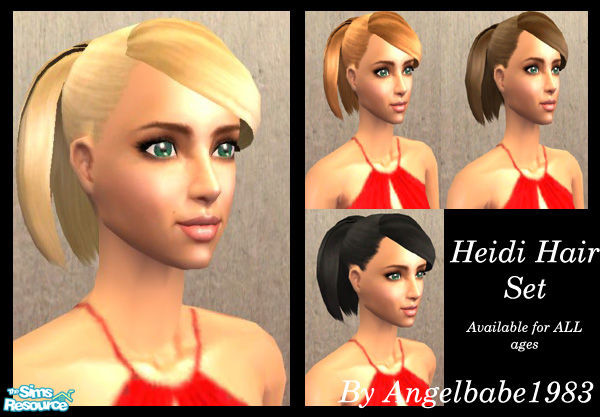 The Sims Resource | Heidi Hair Set