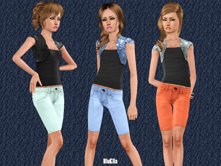 The Sims Resource | Skinny Denim Set -Size 3- [Teen]