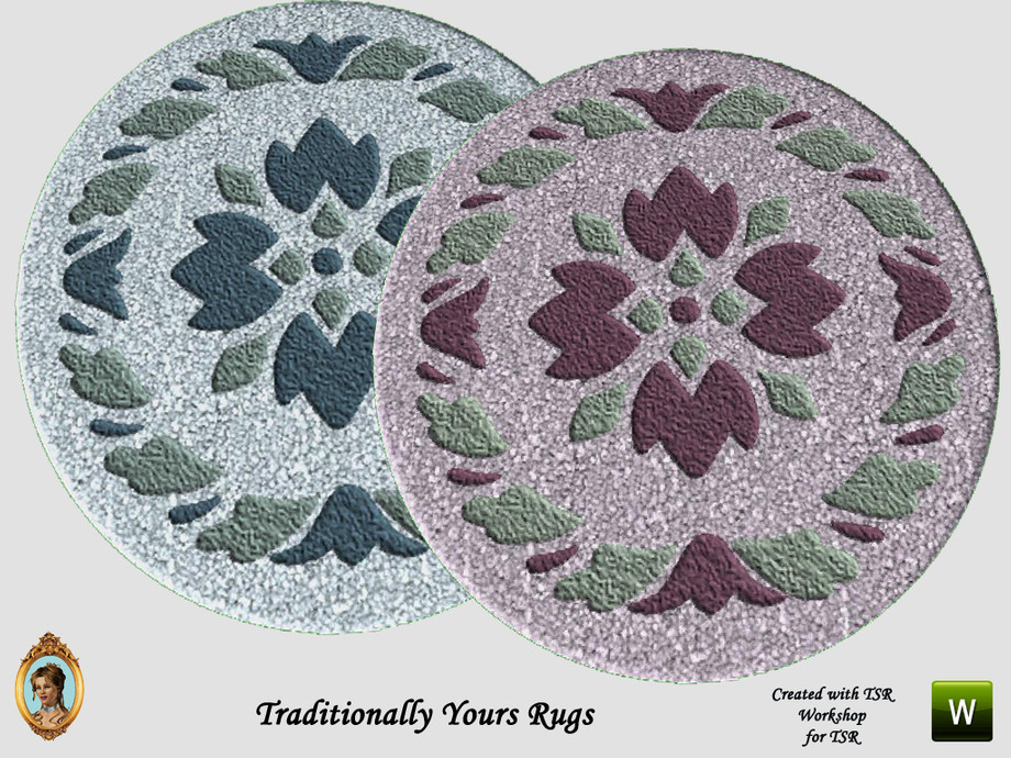 The Sims Resource - Traditionally Yours Tulip 2x2 Round Rug