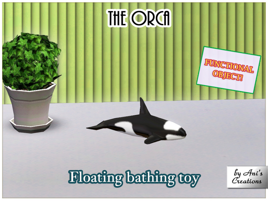 The Sims Resource | The orca floating toy for bathroom by Ani's Creations