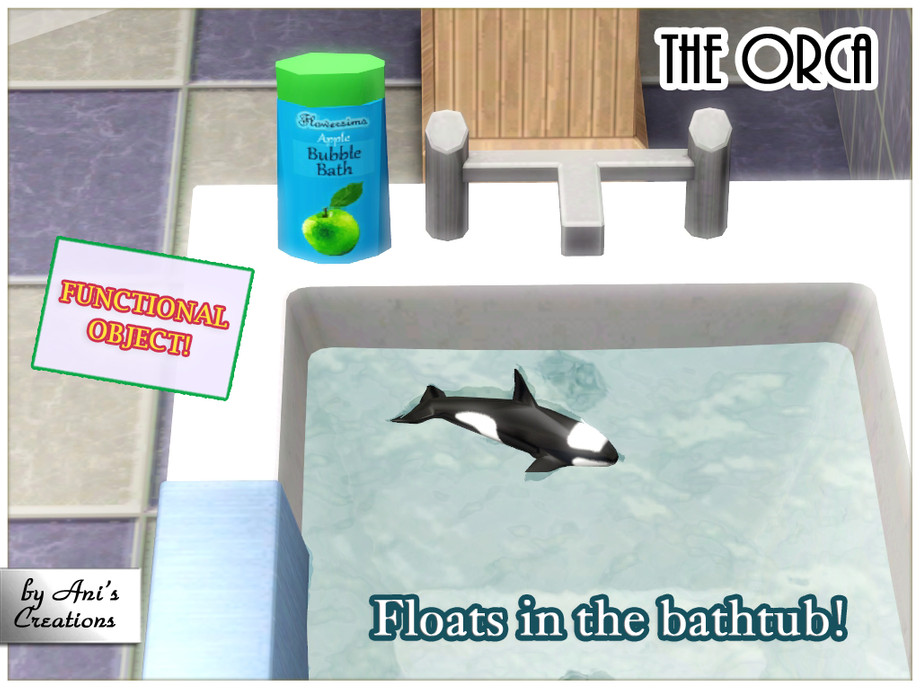 The Sims Resource | The orca floating toy for bathroom by Ani's Creations