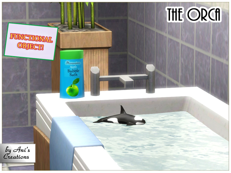 The Sims Resource | The orca floating toy for bathroom by Ani's Creations