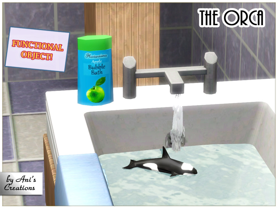 The Sims Resource | The orca floating toy for bathroom by Ani's Creations