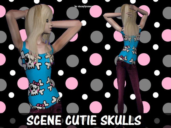 The Sims Resource | Scene Outfit - Scene Cutie Skulls
