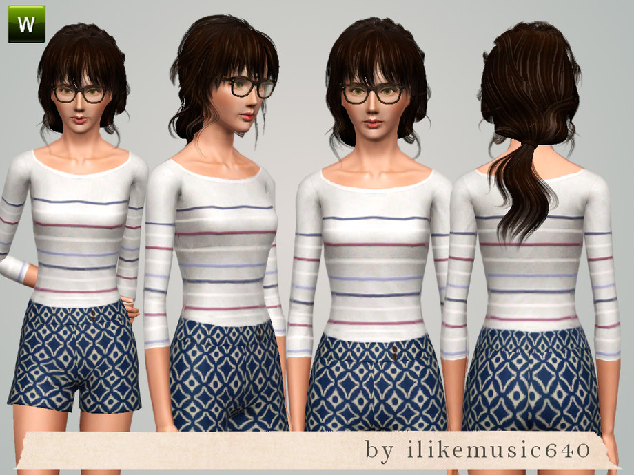 The Sims Resource | 3/4 Sleeve T Shirt AF