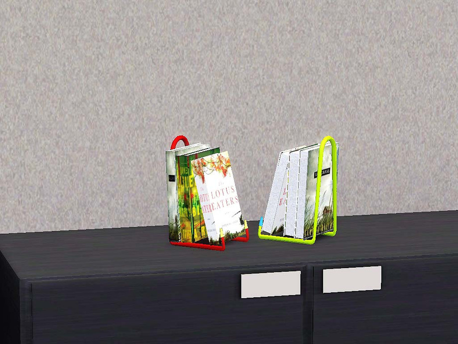 The Sims Resource - Ung999_Decor Book Set 02 (with book holder)