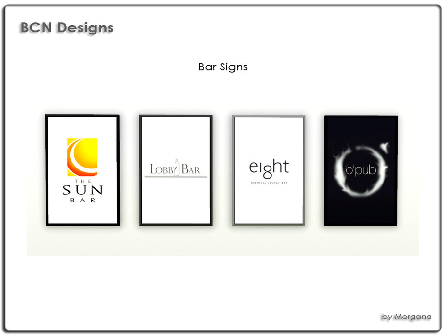 The Sims Resource | Bar signs