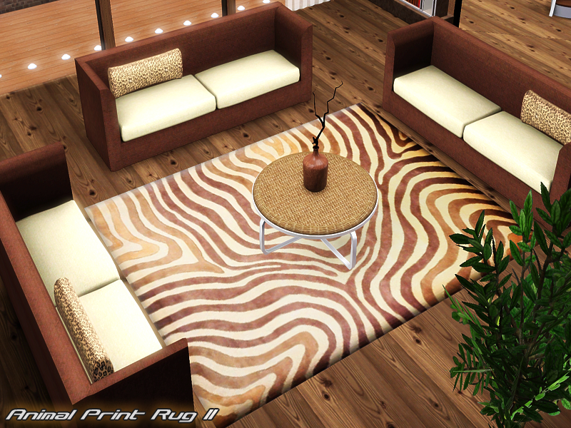 The Sims Resource | Animal Print Rug II