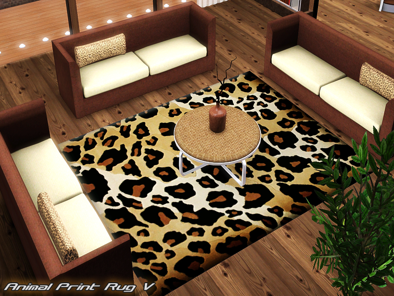 The Sims Resource | Animal Print Rug V