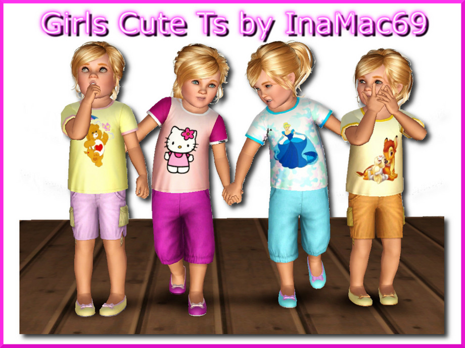The Sims Resource | Girls Cute Ts by InaMac69