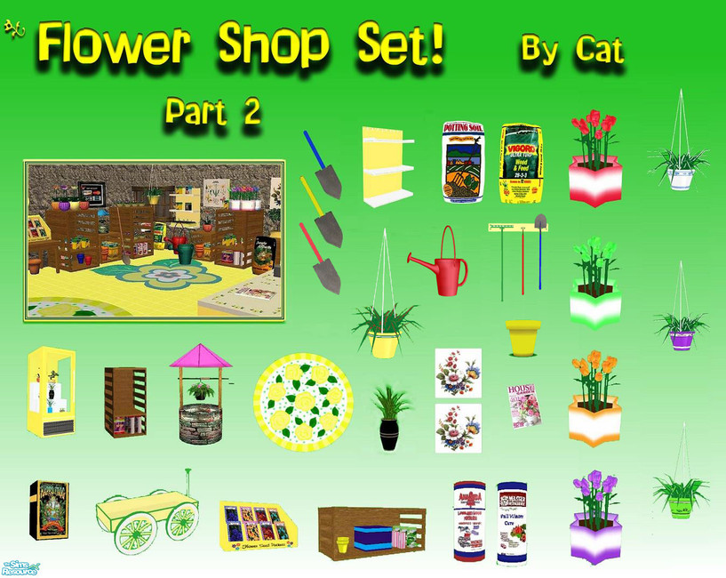 The Sims Resource - Flower Shop Set Part 2