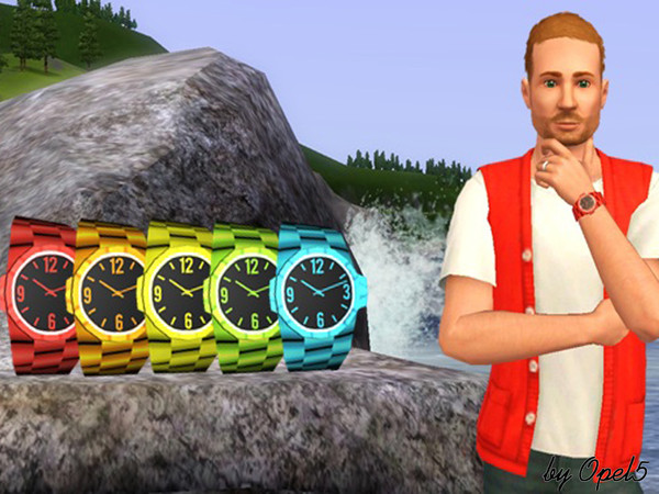 The Sims Resource | Rainbow Watch for male