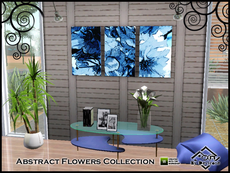 The Sims Resource | Abstract Flowers Collection