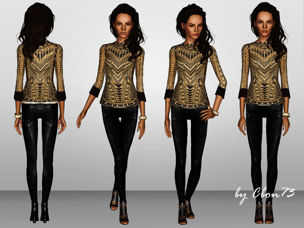 The Sims Resource | Leather Skinny Pants