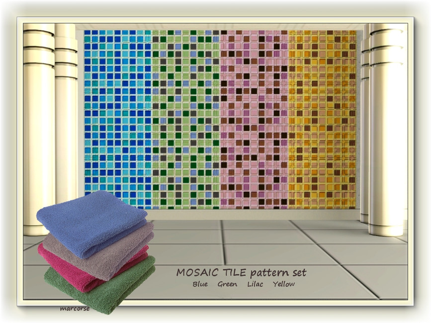 The Sims Resource - Mosaic Tile pattern set
