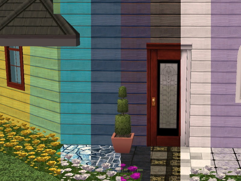 The Sims Resource | Colorful Siding Set