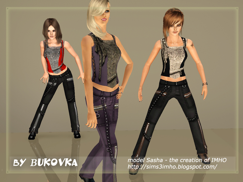 The Sims Resource | Corset and Pants Amy Lee