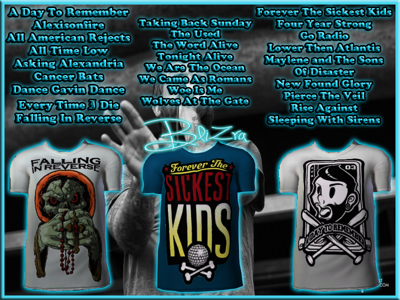 The Sims Resource | Male Teen Screamo / Pop-punk Shirts 4 - 9