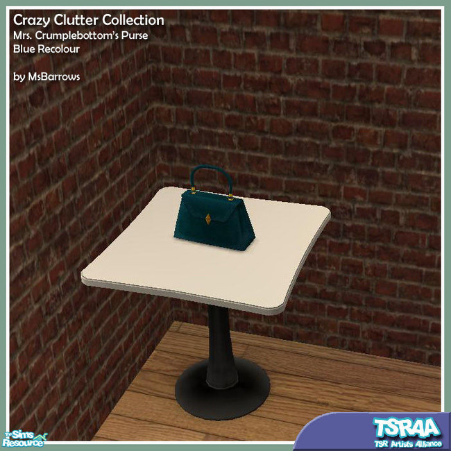 The Sims Resource - Mrs. Crumplebottom Purse - Blue