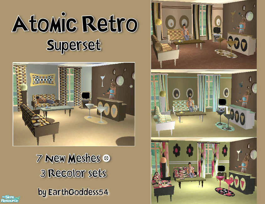 The Sims Resource - Atomic Retro Superset