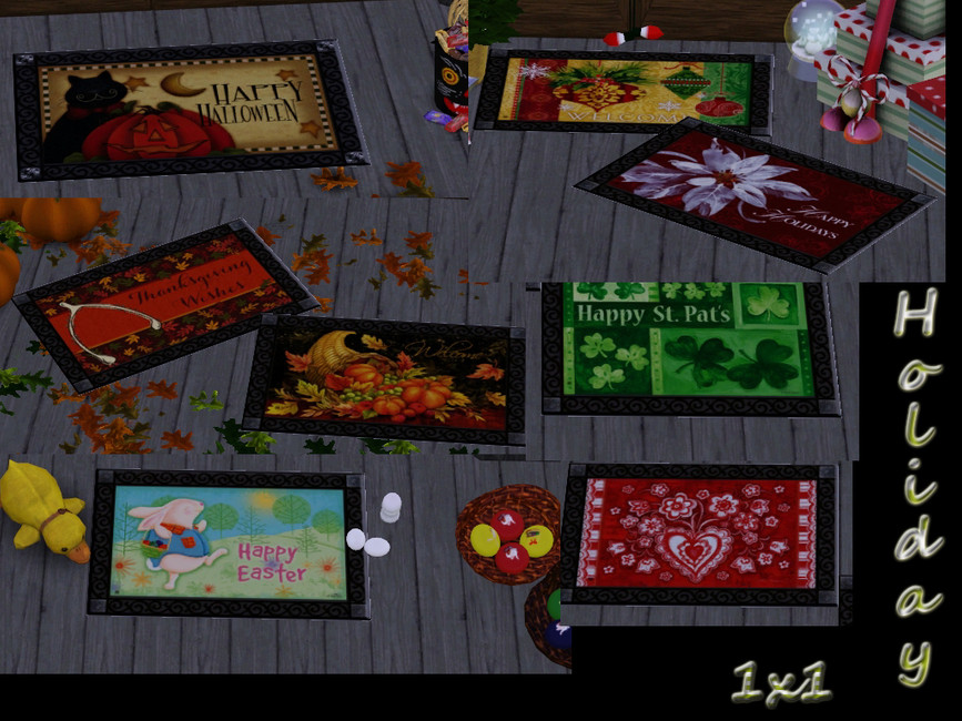 The Sims Resource - Holiday Welcome Mat 1x1