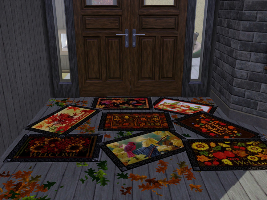 The Sims Resource - Fall Welcome Mats 1x1