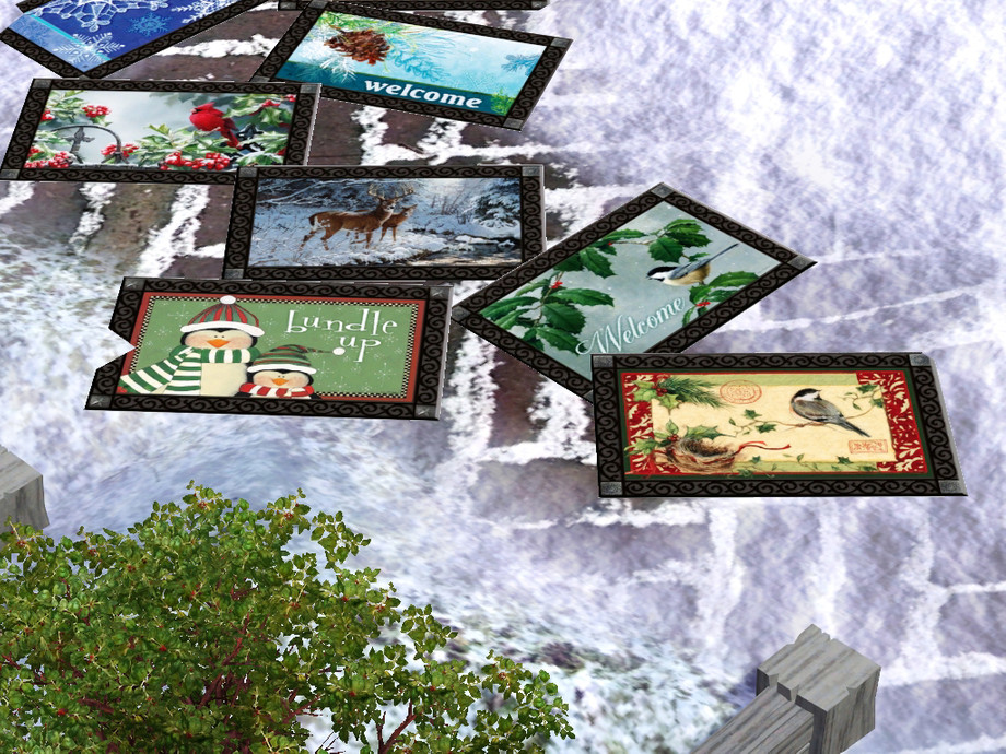 The Sims Resource | Winter Welcome Mats 1x1