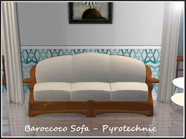The Sims Resource | Baroccoco Sofa Wood Recolours - Pyrotechnic
