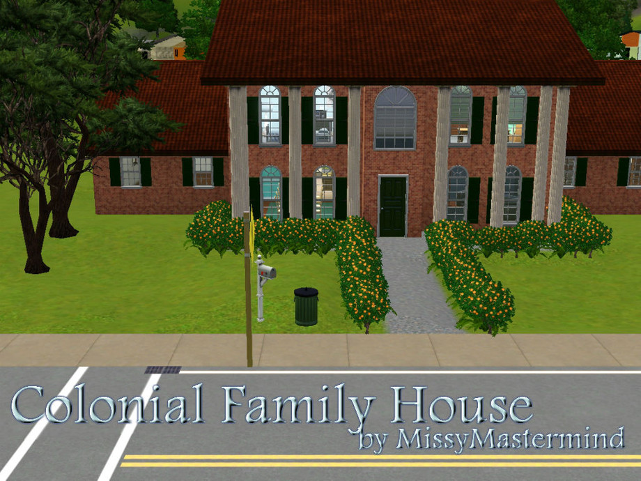 The Sims Resource | Colonial Family House by MissyMastermind