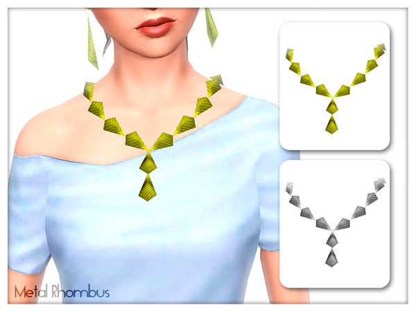 The Sims Resource | Collar Metal Rhombus