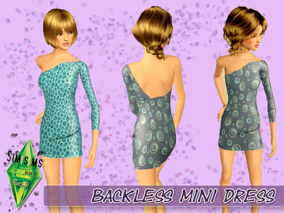 The Sims Resource | Backless Mini Dress