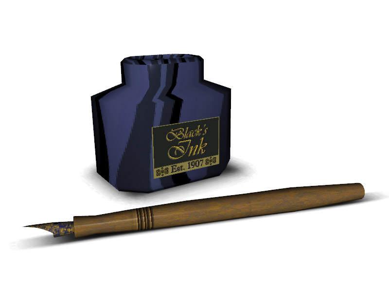 The Sims Resource | Ink Bottle and Pen