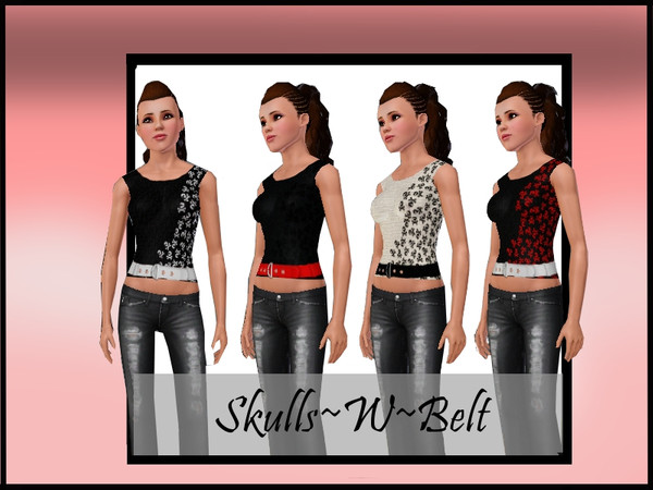 The Sims Resource | Skulls~W~Belt