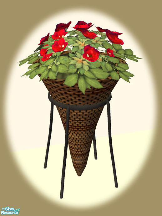 The Sims Resource | Conical Planter - Planter 02