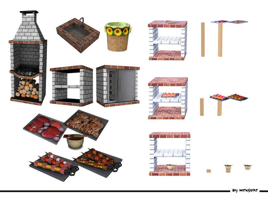 The Sims Resource - BBQ Time Outdoor Kitchen