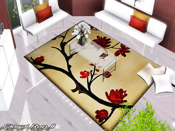 The Sims Resource | Floral Rug II