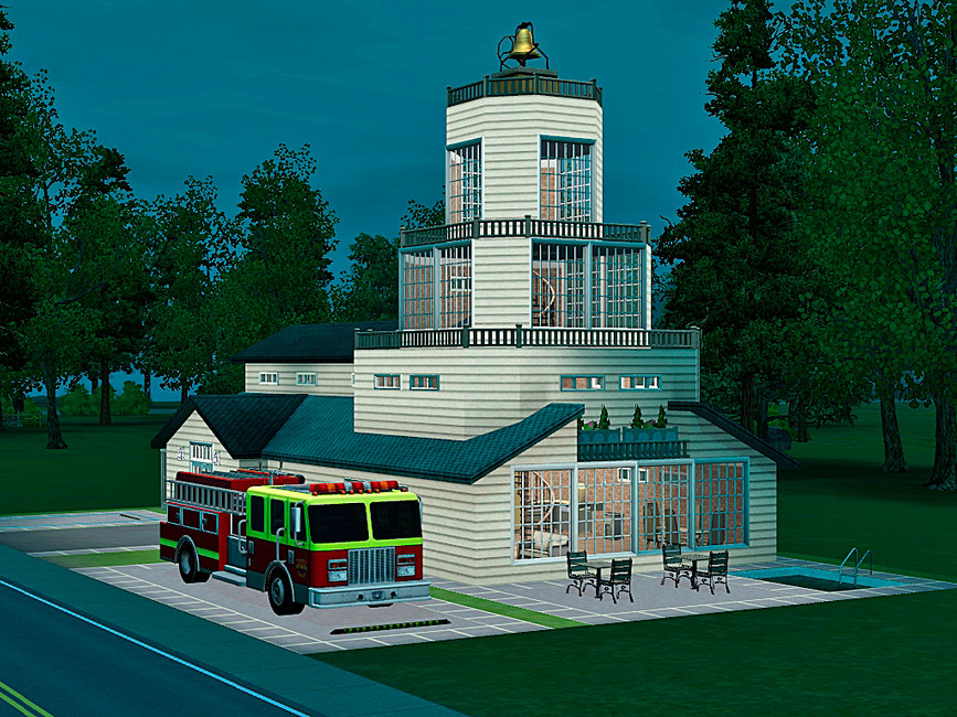 The Sims Resource - Fire Station of Moonlight Falls