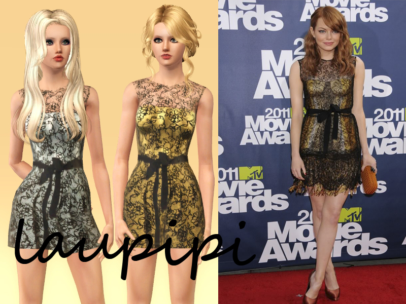 The Sims Resource | Emma Stone 2011 Dress