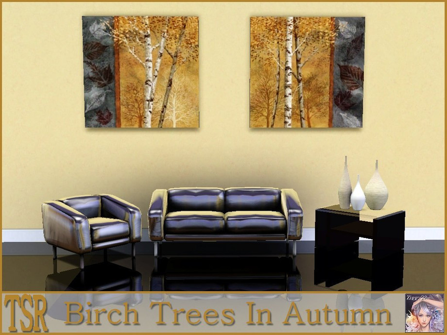The Sims Resource | Birch Trees In Autumn