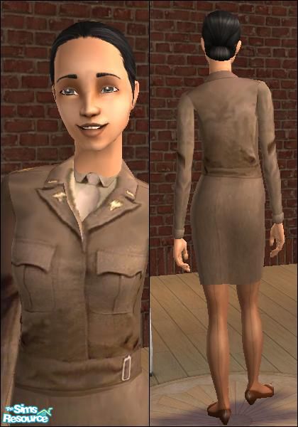 The Sims Resource | WAC Enlisted \"Ike\" Jacket (WW2)