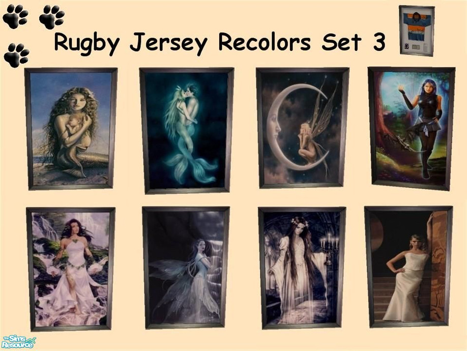The Sims Resource - Rugby Jersey Recolors Set 3