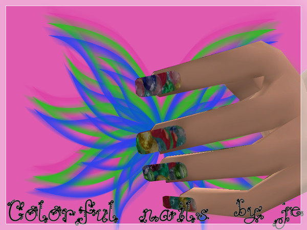 The Sims Resource | Colorful nails