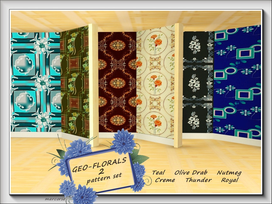marcorse's Geo-Florals 2 pattern set