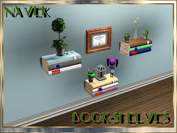 The Sims Resource | book themed wall shelf