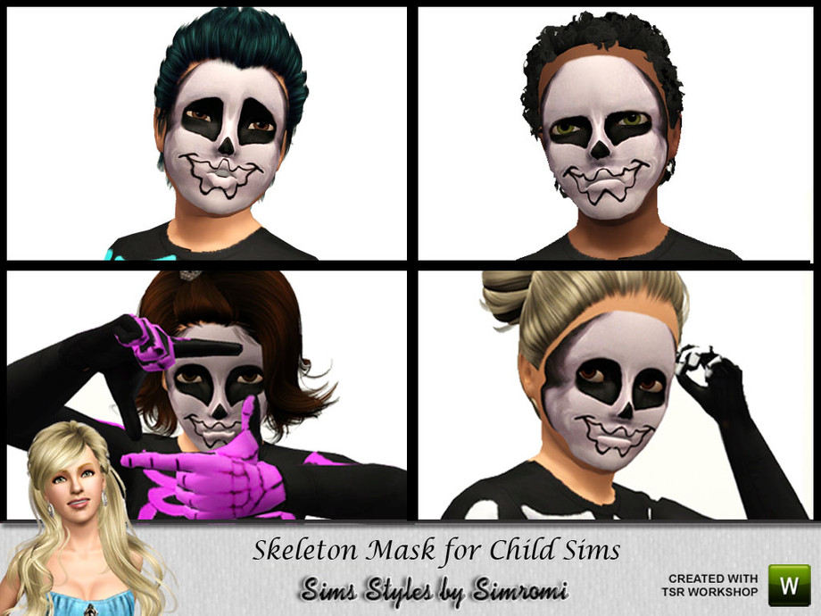 The Sims Resource - Skeleton Mask for Child Sims